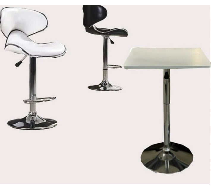 MR FURNITUER Metal Bar Stool (Finish Colour - Black, Pre-assembled) | Makro