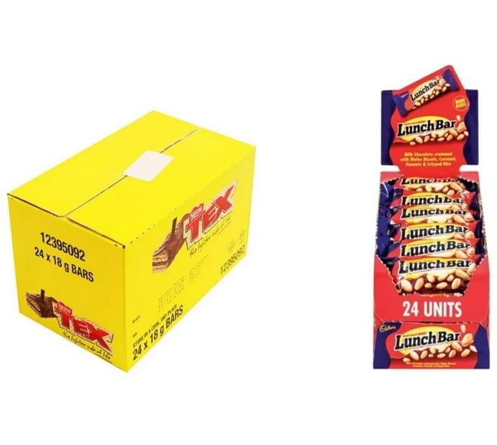 Buy Nestlé & Cadbury Mini Tex Chocolates & Mini Lunch Bars Combo – 48 ...
