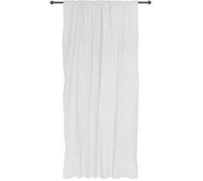 easyhome 270 cm (9 ft) Cotton Semi Transparent Curtain (Plain, White ...