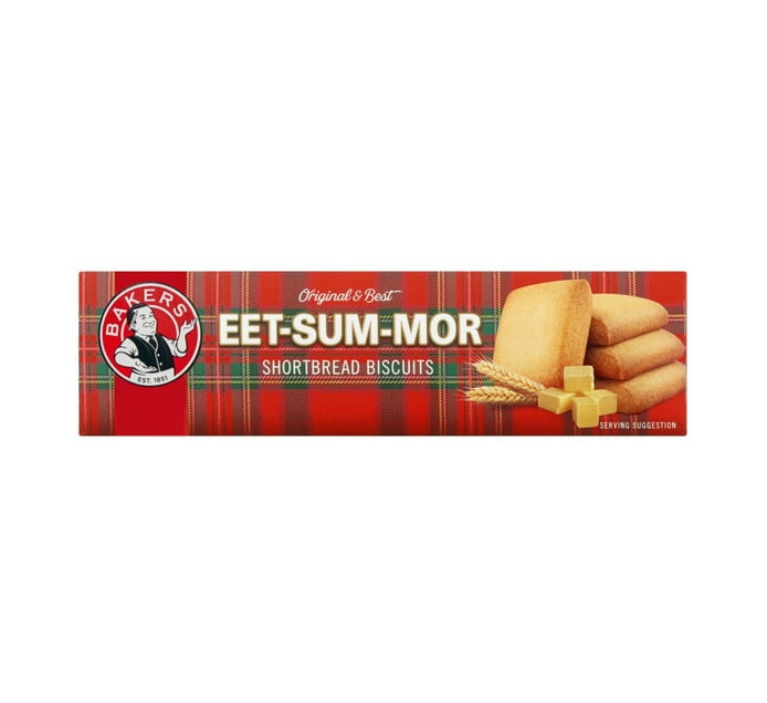 Buy Bakers Eet-Sum-Mor Shortbread Biscuits Original 200g in Bulk ...
