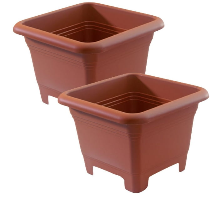 Someone’s in a Makro Garden Pot Planter Large 32cm Set of 2 - Brown Mood