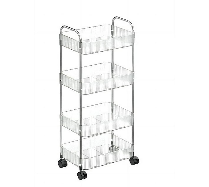 Jiageng 4 Tier Acrylic Trolley 38cm x 27cm x 85cm Ceramic Kitchen ...