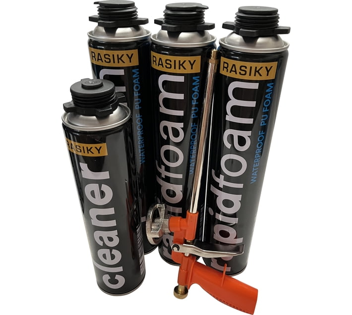 Rasiky RapidFoam Waterproof PU Foam Starter Kit Small Adhesive (750 ml ...