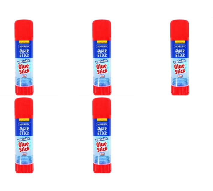 Buy Marlin Super Stick Glue Sticks 1's 5 x Units Adhesive (35 g) in ...