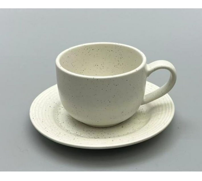 danny home Pack of 2 Ceramic (White, Cup and Saucer Set) | Makro