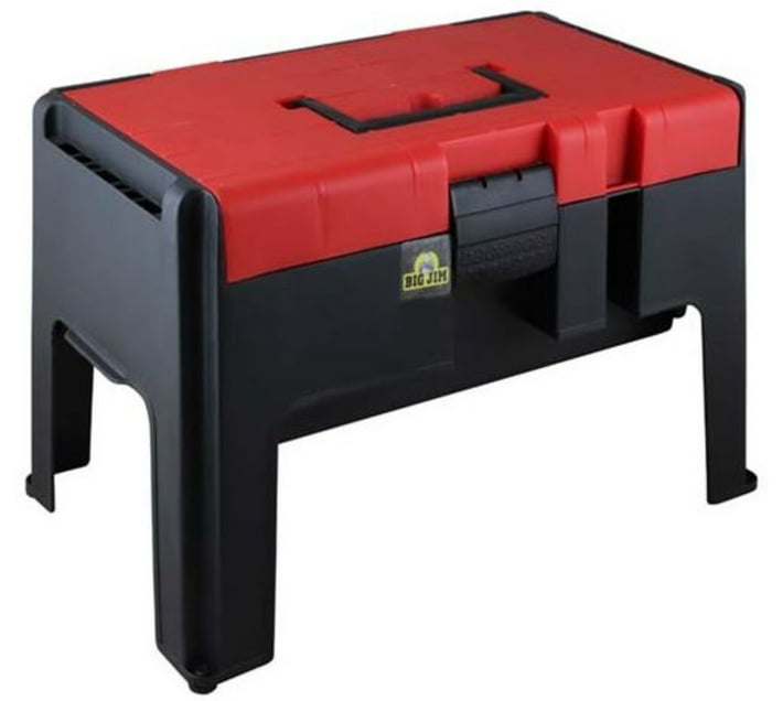 Big Jim Red Step Stool Toolbox DH0280-RE Tool Box () | Makro