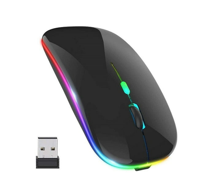 Someone’s in a Makro JITE Wireless Recharge Mouse 7 Colors Led Silent ...