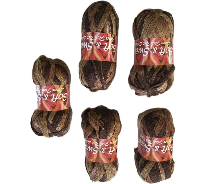 JOST Lurex Fishnet #211 Knitting Wool Art and Craft Kit (Brown) | Makro