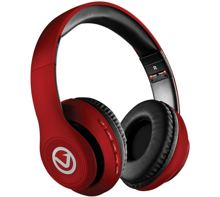 Volkano Impulse Series Wireless Bluetooth Headphones - Red Bluetooth ...