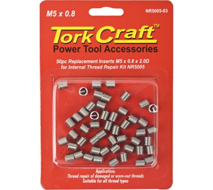 Tork Craft Thread Repair Kit M5 X 0.8 X 2.0Mm Repl. Inserts For Nr5005 ...