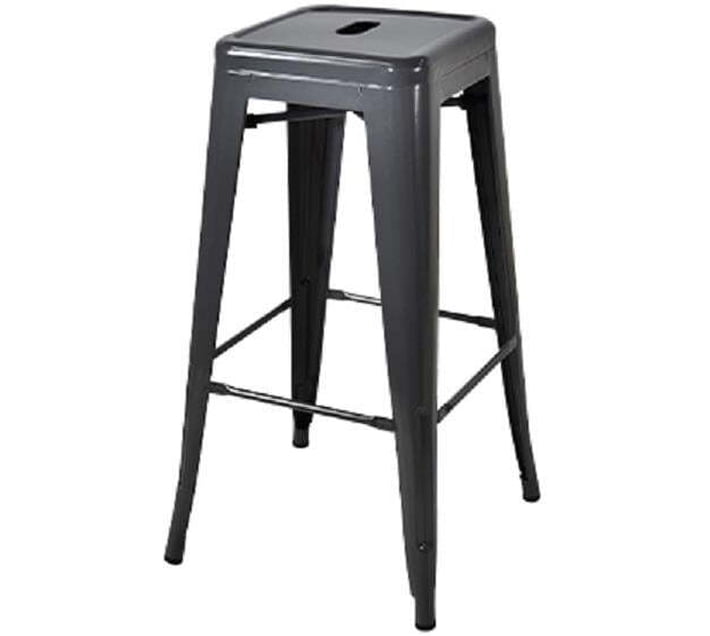 SMTE_1 Metal Bar Stool (Finish Colour - Black, Pre-assembled) | Makro