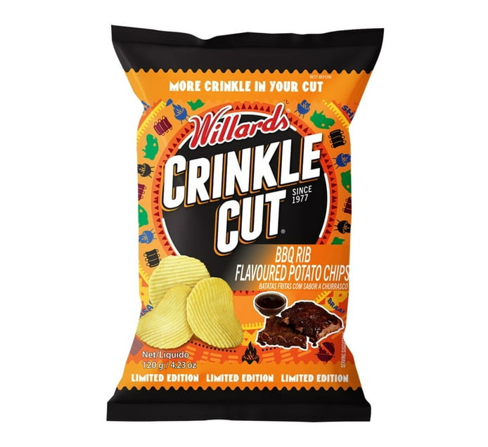 Willards Crinkle Cut Potato Chips Barbeque Rib (20 x 125g) | Makro