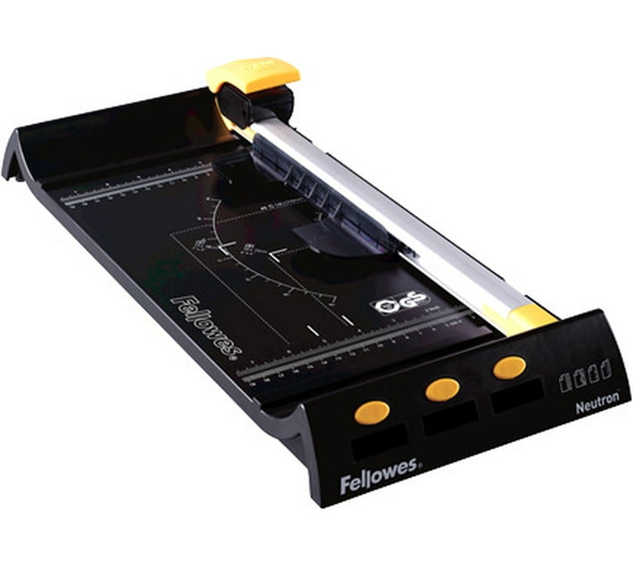 Fellowes Neutron A4 Paper Trimmer Corner Paper Cutter (Set Of 1, Black ...