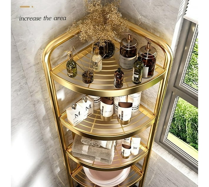 Jiageng 4 Tier Folding Corner Shelf With Triangle Storage Rack And ...