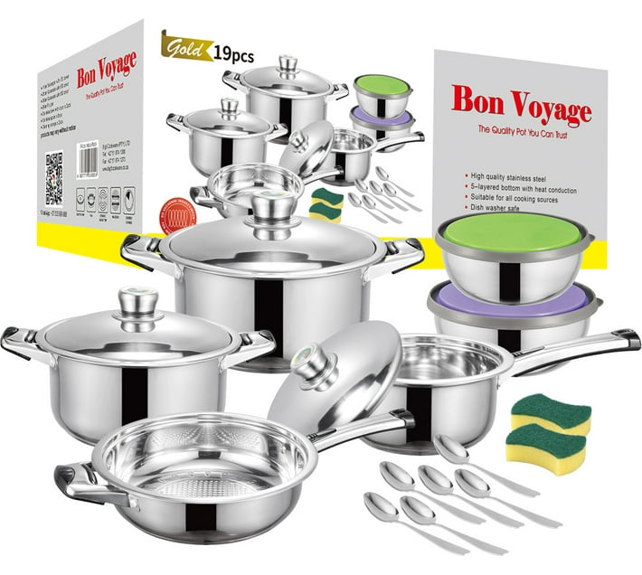 Bon Voyage G19 Stainless Steel Cookware Set | Makro