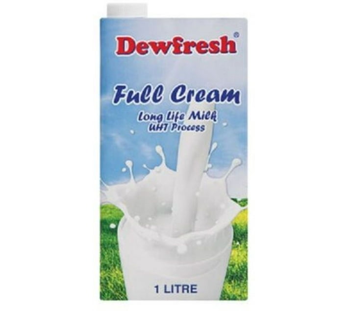 Buy Dewfresh Full Cream Long Life Milk (6 x 1L), Milk Flavour (6 x 1 L ...