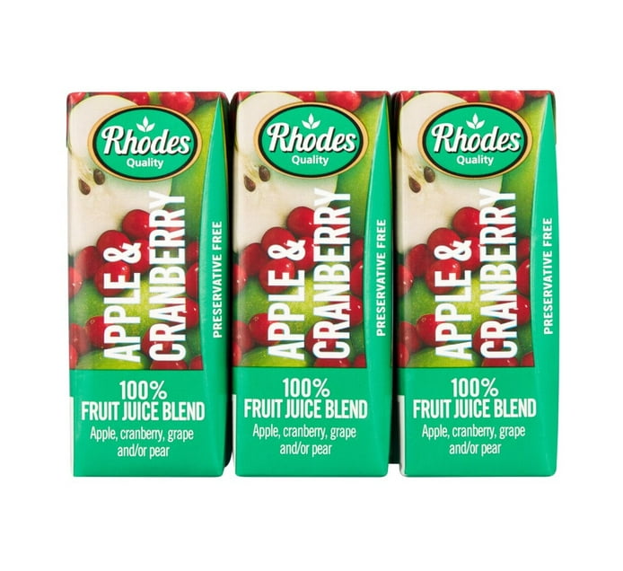 Rhodes Fruit Juice Blend Apple & Cranberry (6 x 200ml) | Makro