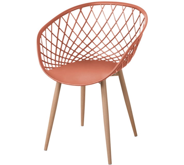 Buy Spider Chair 9080 Solid Wood Lounge Chair (Rusty coral, Pre ...