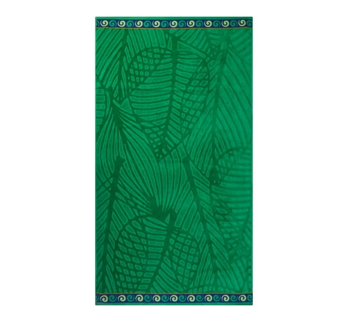 Home Living 100X180CM Velour Beach Towel Leaves | Makro