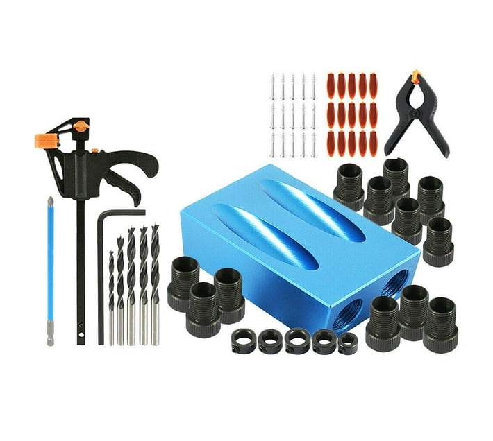 Someone’s in a Makro Tools DIY 57 Pieces 15 Pocket Hole Kit System ...