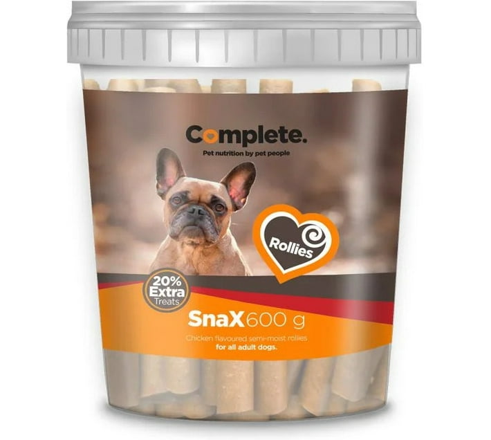 complete Snax Chicken Rollies Semi Moist 600G Chicken 2 x 0.6 kg Wet ...