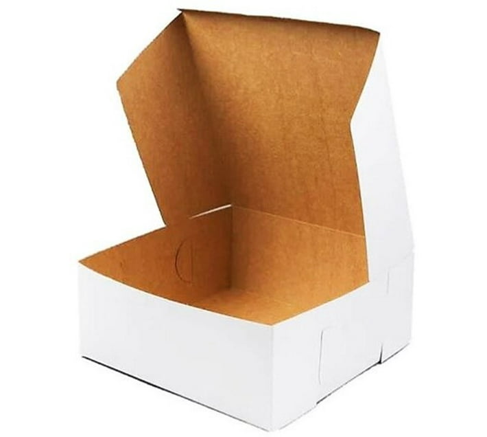 Box Mania Cake Box Craft Paper Packaging Box (Pack of 100 White, Brown ...