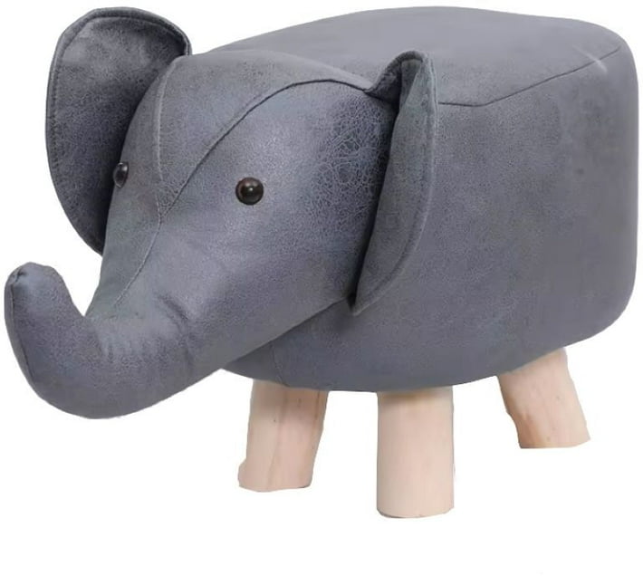 The Good Sport Home Decor Kids's Elephant Wooden Footstool-30cm ...