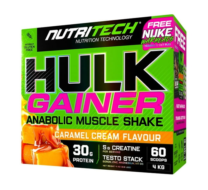 Nutritech 4kg Hulk Gainer Box Caramel Cream | Makro