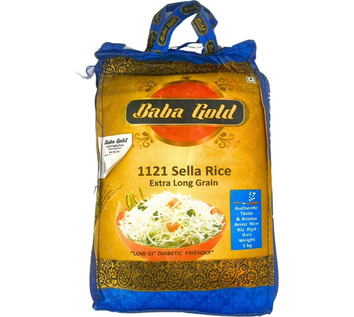 Baba Gold 1121 Sella Rice Extra Long Grain Banskati Rice (Long Grain ...