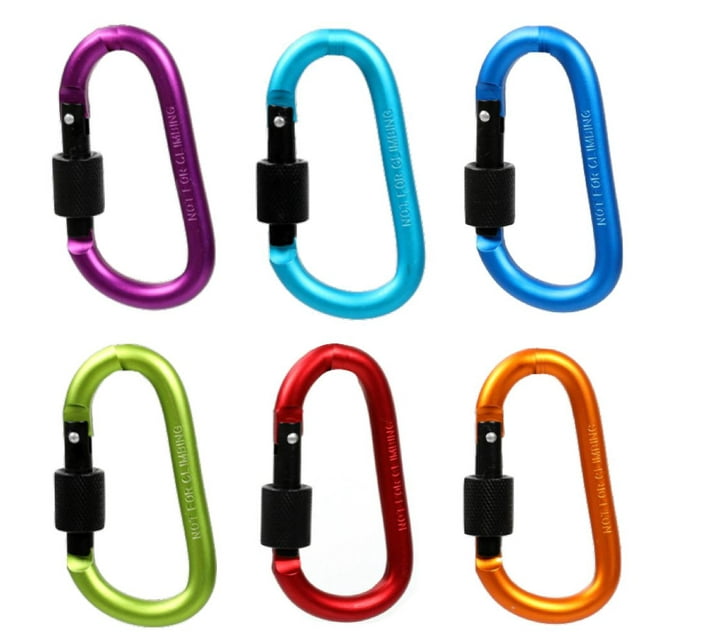 Someone’s in a Makro Camping Clip Carabiner Keychain Locking Clip 6 Set ...