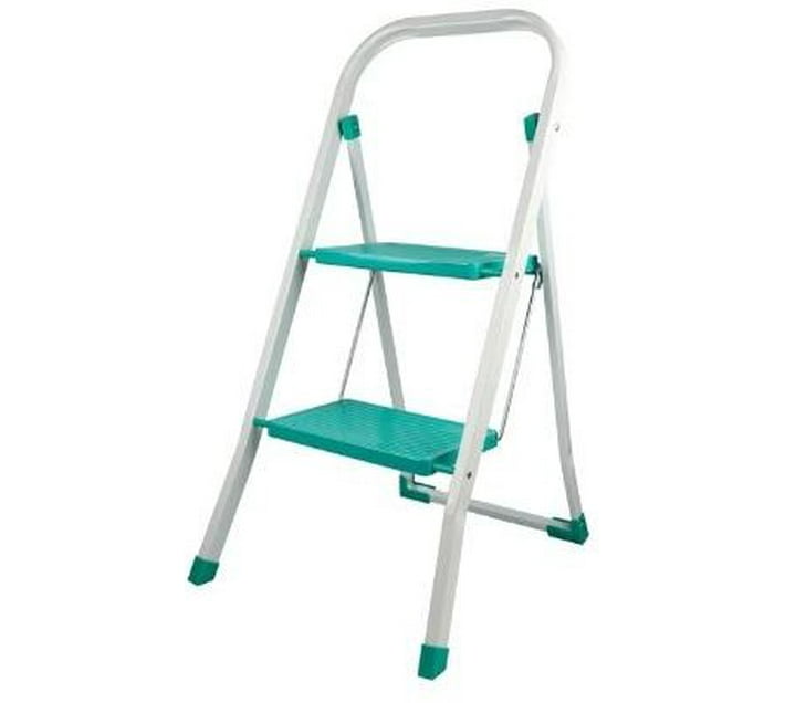 Buy Insight 2 Step Home Blue Ladder Steel Ladder (With Platform) in ...