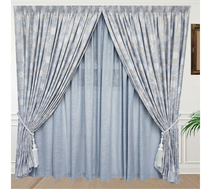 Matoc Designs 250 cm (8 ft) Blends Room Darkening Curtain (Geometric ...