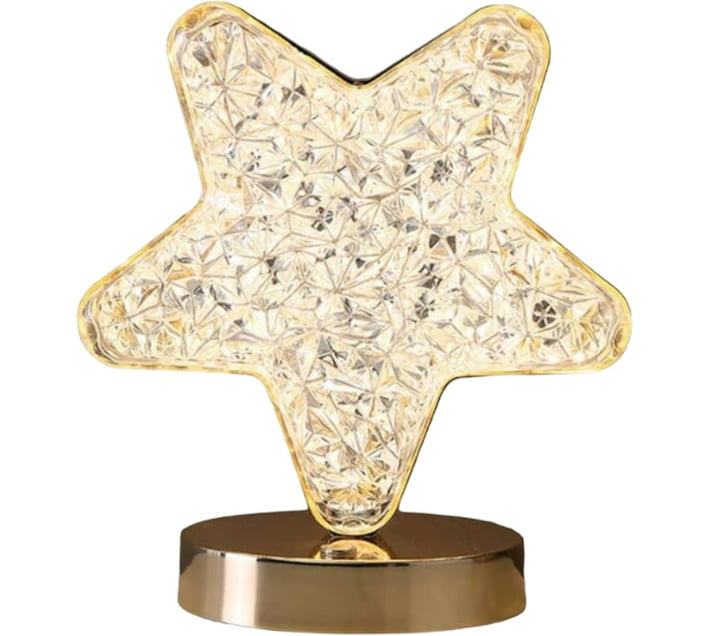 GOODS FOR ALL Star Shaped Crystal Rechargeable Table Desk Lamp Lamp | Makro