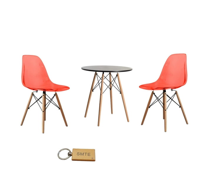 Someone’s in a Makro Dining Table with Wooden Leg Transparent Color ...