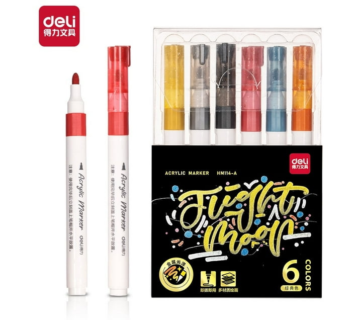 Deli Acrylic Marker (Multicolour) | Makro