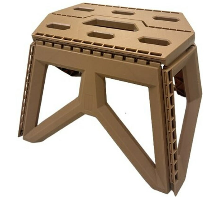 AK Outdoor Folding Chairs, Plastic Small Stool Storage Chairs - brown ...
