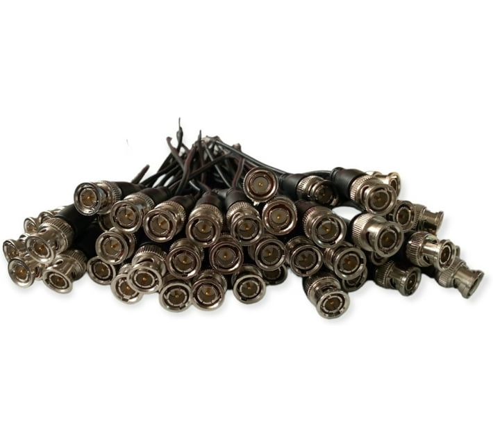 Generic XF0574 BNC Connector Plug Male Tail Line 50PCS Push-in Wire ...