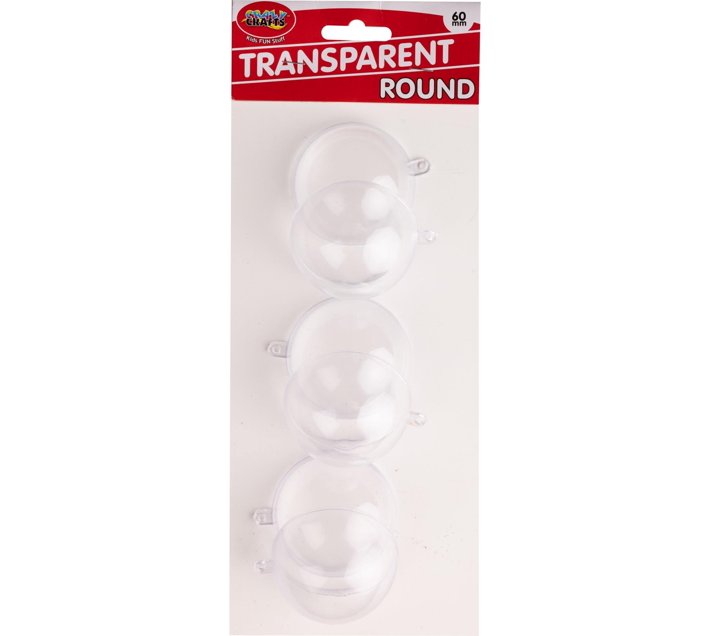 Someone’s in a Makro Shapes - Crazy Crafts Round Transparent Shape 60mm ...