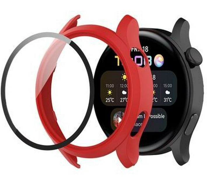Huawei Watch 3 Pro Protective Case for Huawei watch 3 Pro (Red, Pack of ...