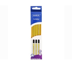 Marlin HB Graphite Pencils Round (Set of 12, Yellow, Blue) | Makro