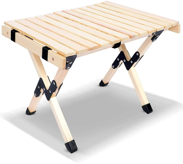 Generic NDRF6 Solid Wood Folding Table (Finish Colour - Wooden, Pre-assembled) | Makro