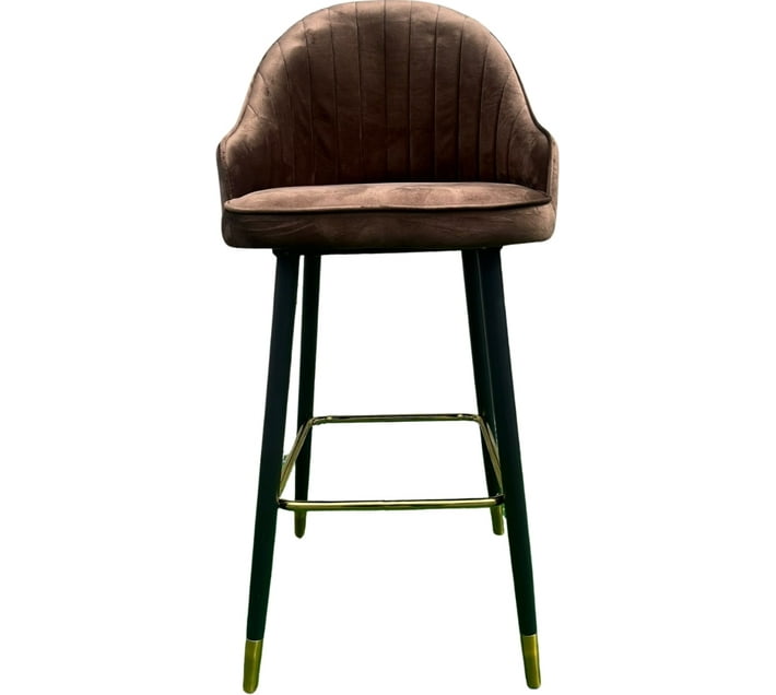 Generic Velvet Bar Stool (Finish Colour - Black, Pre-assembled) | Makro