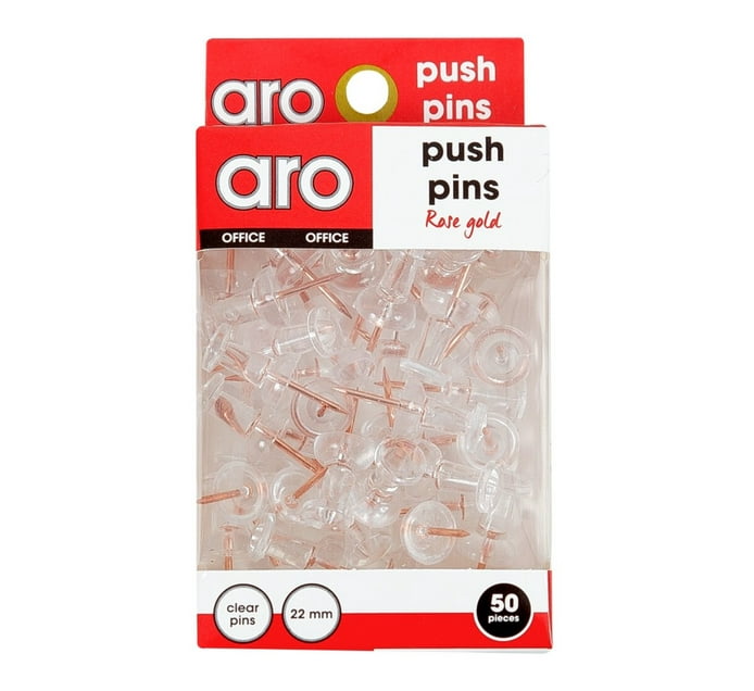 Buy Aro Push Pins Rose Gold 22mm 50 Pieces in Bulk | Makro Business