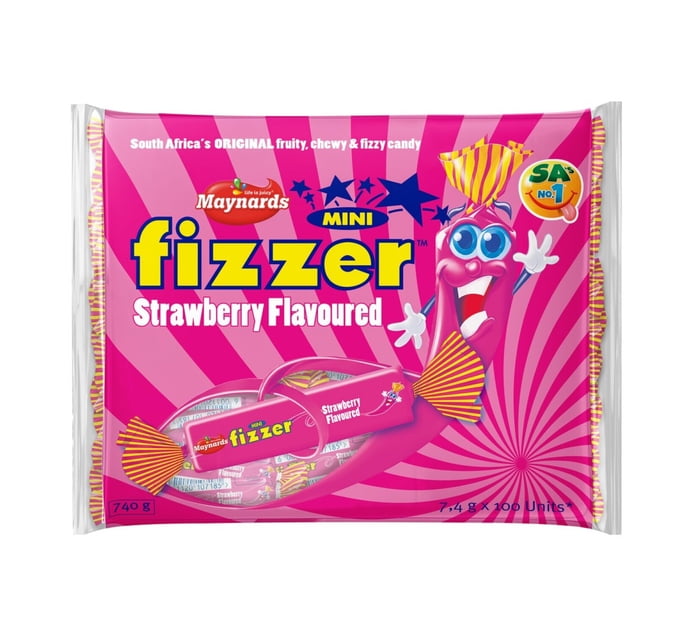 Buy Beacon Mini Fizzer Strawberry Chewy Candy 100 x 7.4g in Bulk ...