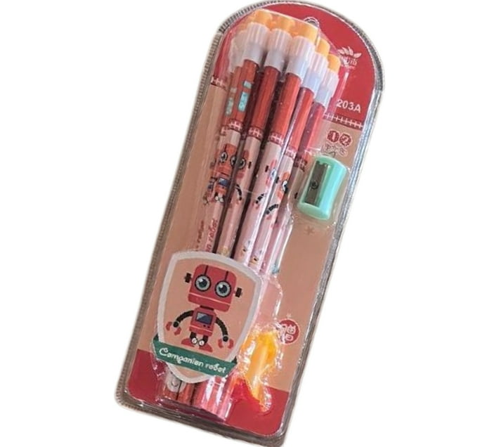 Generic Round None 221059 Pencil Set (Set of 12, Red) | Makro