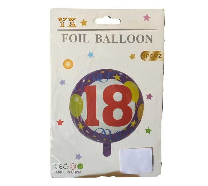Number 18 Foil Balloon | Makro
