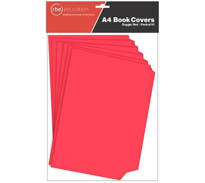 Buy RBE BCDREA4-10 Book Covers A4 Dayglo Red 10's (1 Sets) in Bulk ...