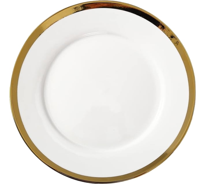 Generic Sd318-26 Gold Rim White Side Plate Chutney Plate () | Makro