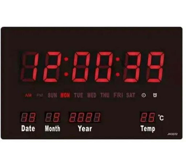 Perefct Dealz Digital 66 cm X 66 cm Wall Clock (Black, With Glass, DIY ...