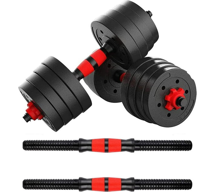 Buy Flexi Muscles 40 kg adjustable dumbbell and barbell weights set for ...